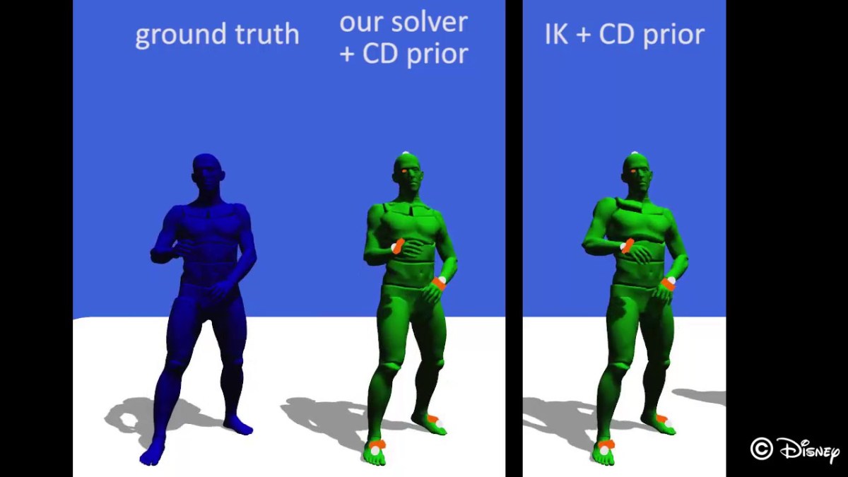 Motion capture con pochi sensori, per Disney si può fare